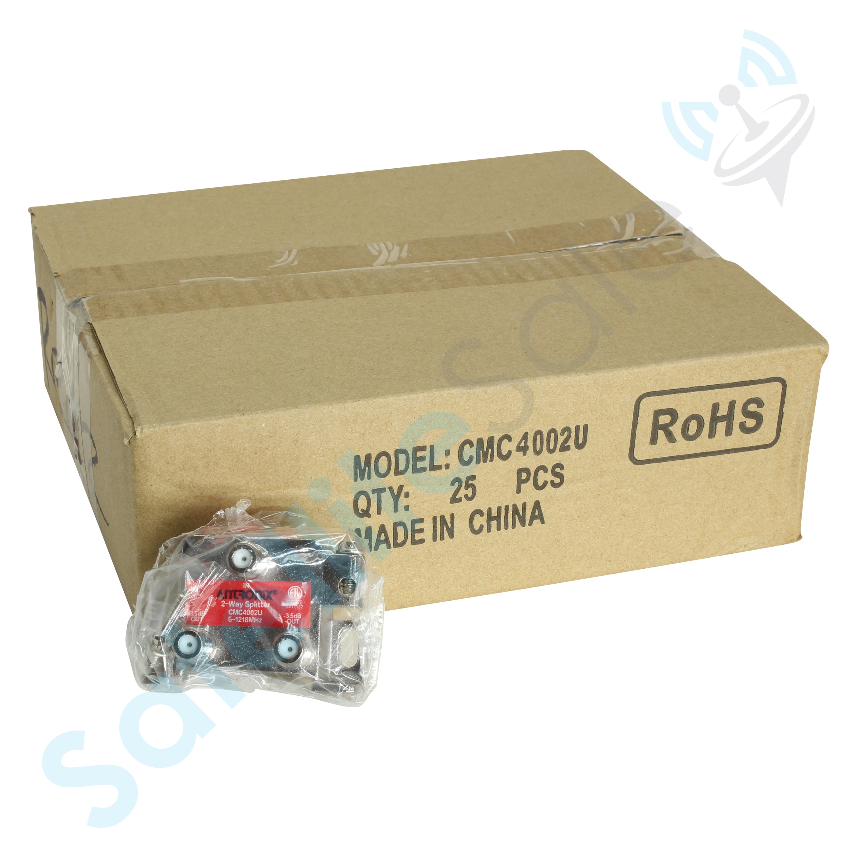 Antronix CMC4002U 2-Way Coaxial Splitter 5-1218MHz -3.5dB 75 Ohm 25-Pa ...