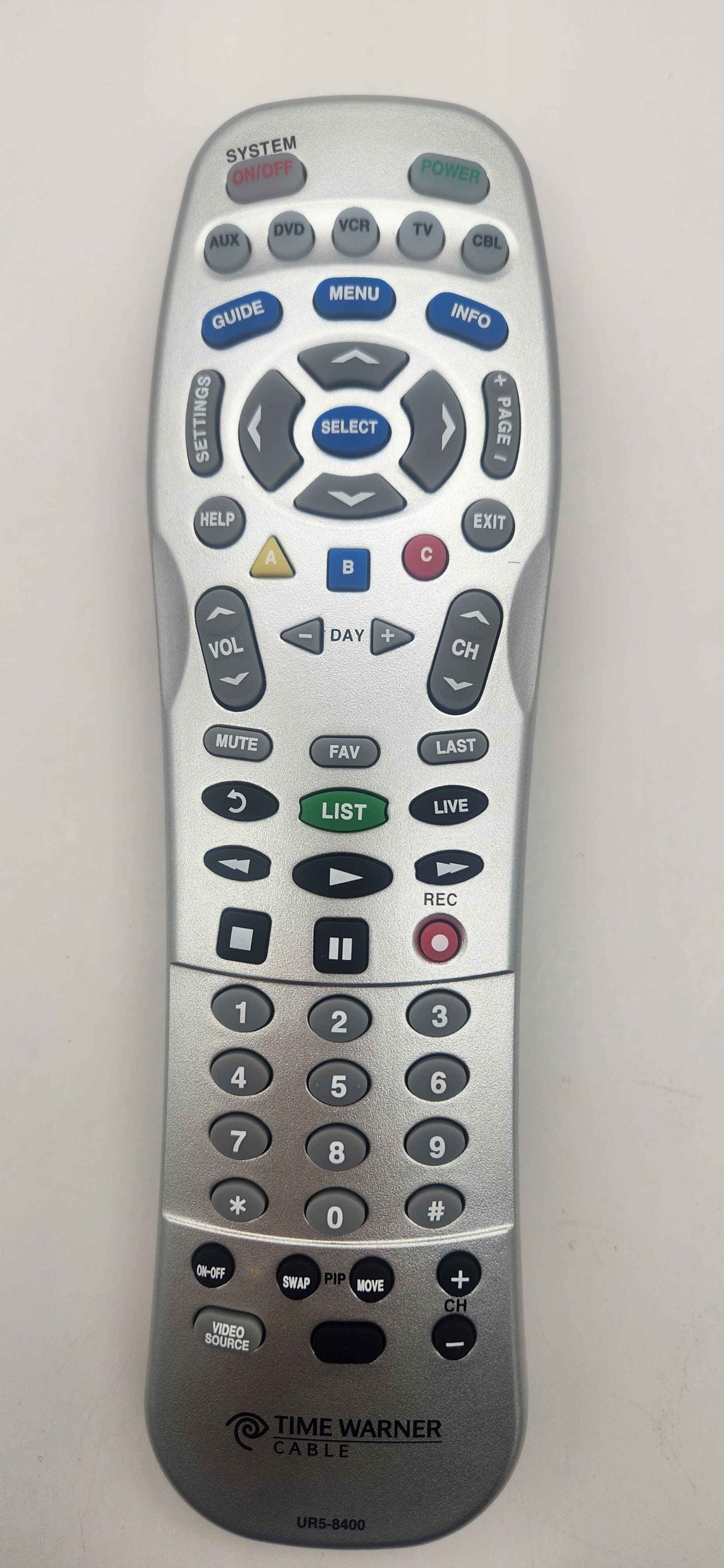 Time Warner Cable Remote control UR5-8400 TV, DVD player, Blu-ray play ...