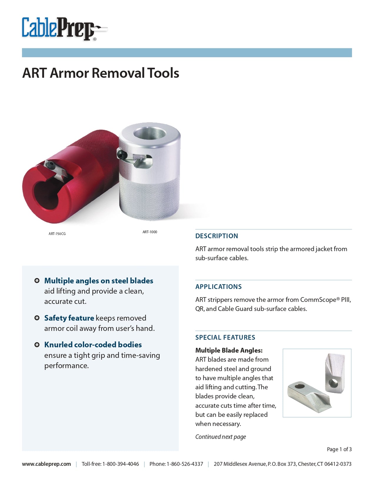 Cable Prep ART-500PIII Armor Removal Tool — SatelliteSale