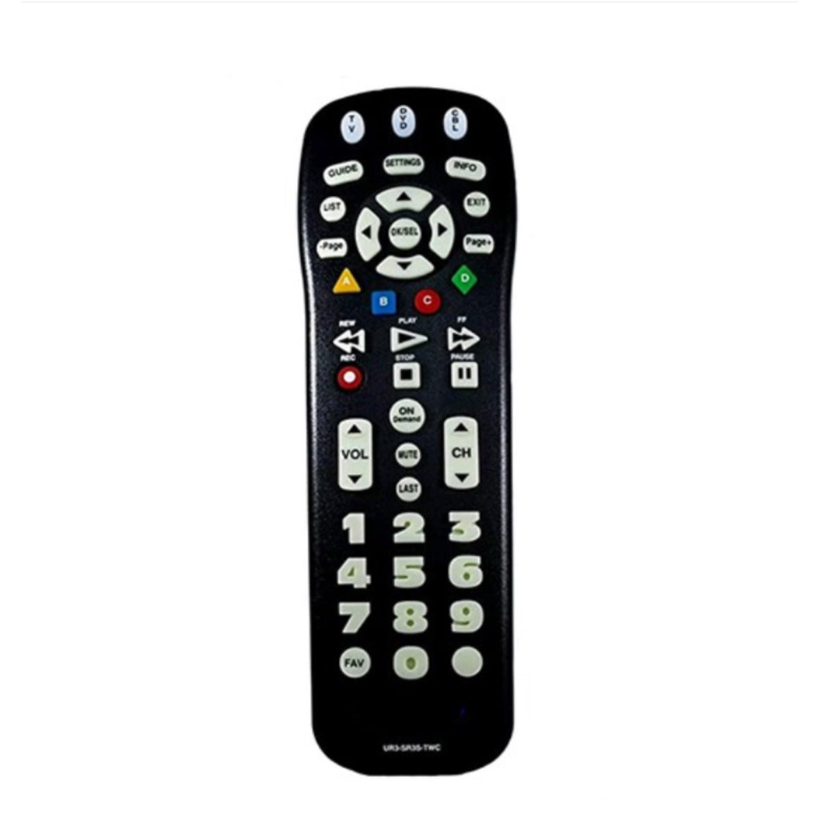 SatelliteSale TV Remote Control UR3-SR3S Big Button Remote Control Rep
