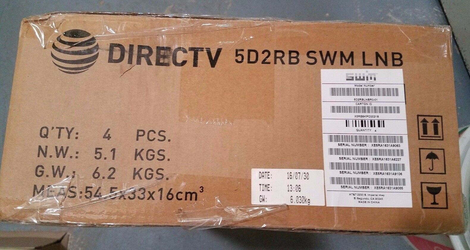 DirecTV swm5-21 Tuner UltraHD lnb For Slimline Dish 5d2rblnb ...